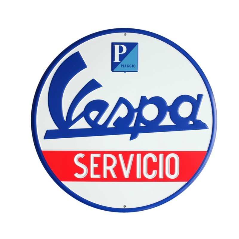 Vespa, aluminium decorative plate Ø 30 cm.