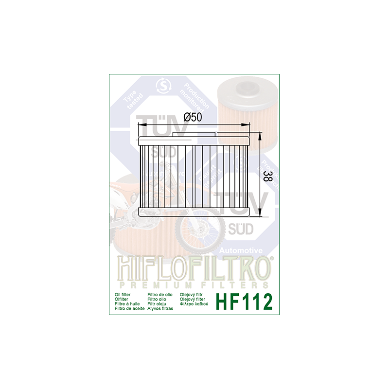 GasGas, oil filter Hiflofiltro HF 112"