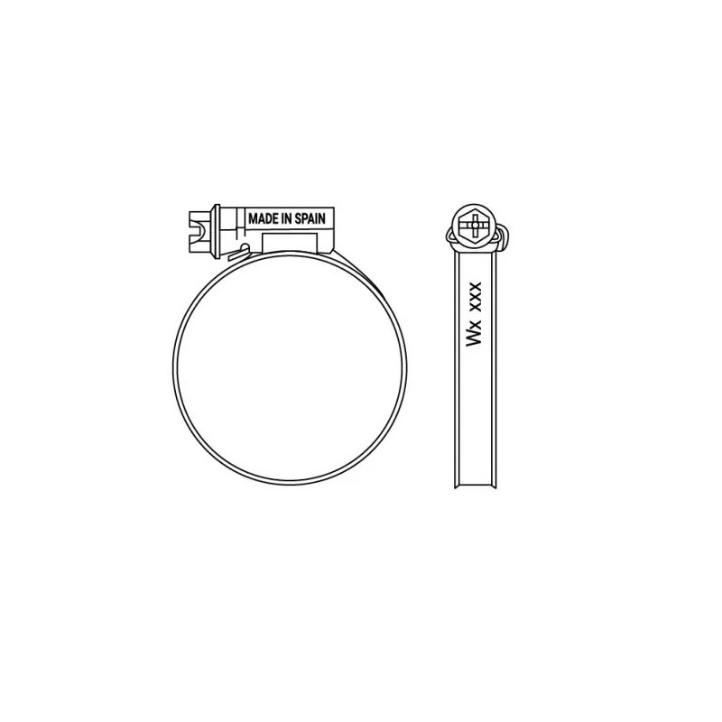 Stainless worm drive clip
